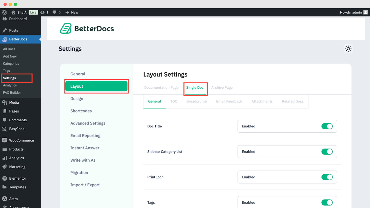 How to Configure Doc Single Page with BetterDocs - BetterDocs