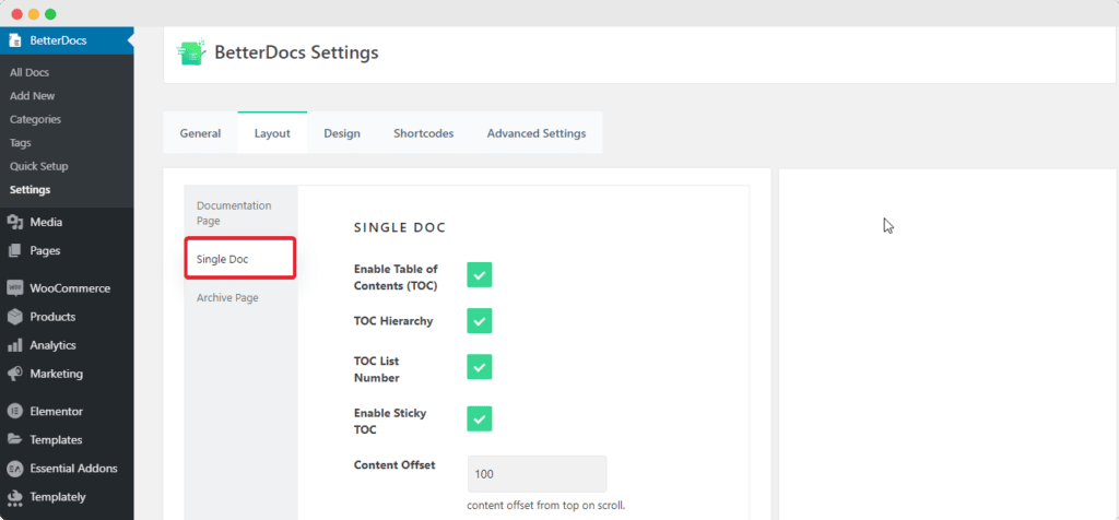 How to Configure Doc Single Page with BetterDocs - BetterDocs