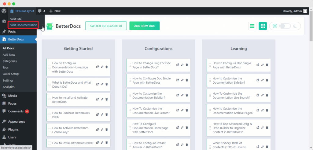 How To Configure Betterdocs Handbook Layout In Wordpress Betterdocs