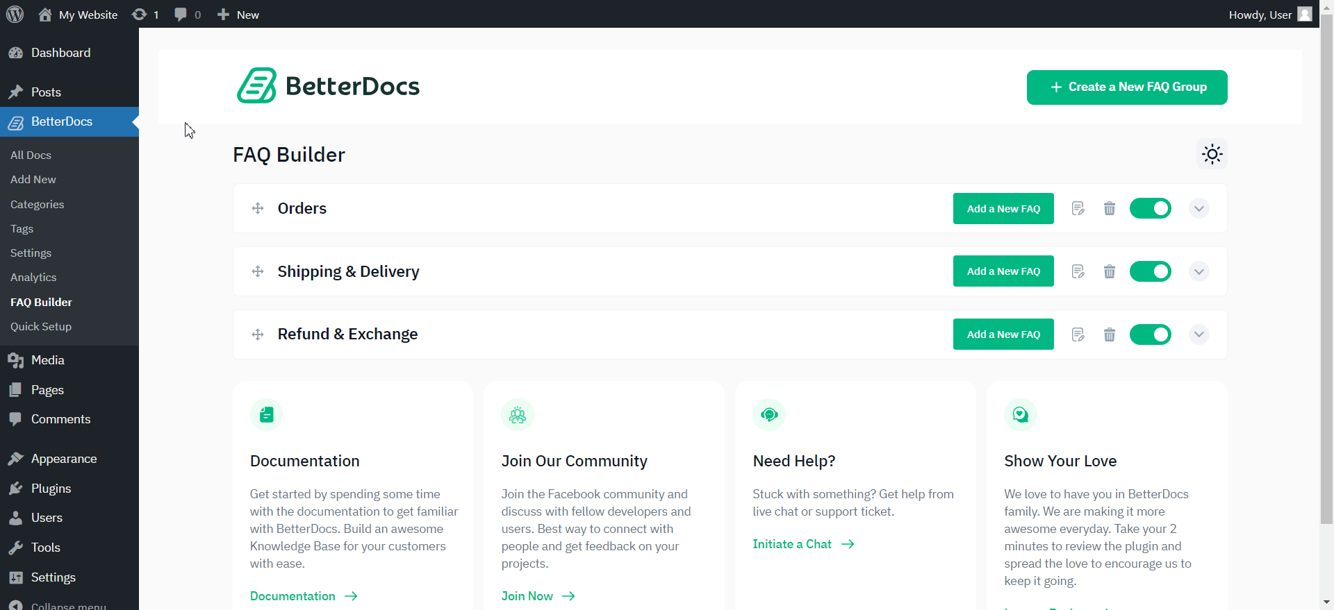 How To Configure BetterDocs FAQ Builder In WordPress? - BetterDocs