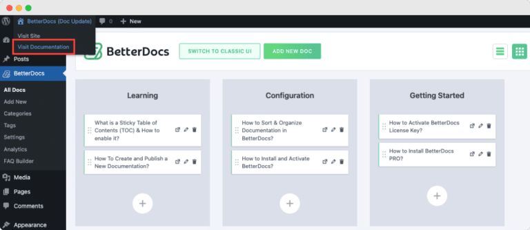 How To Configure Betterdocs Handbook Layout In Wordpress Betterdocs