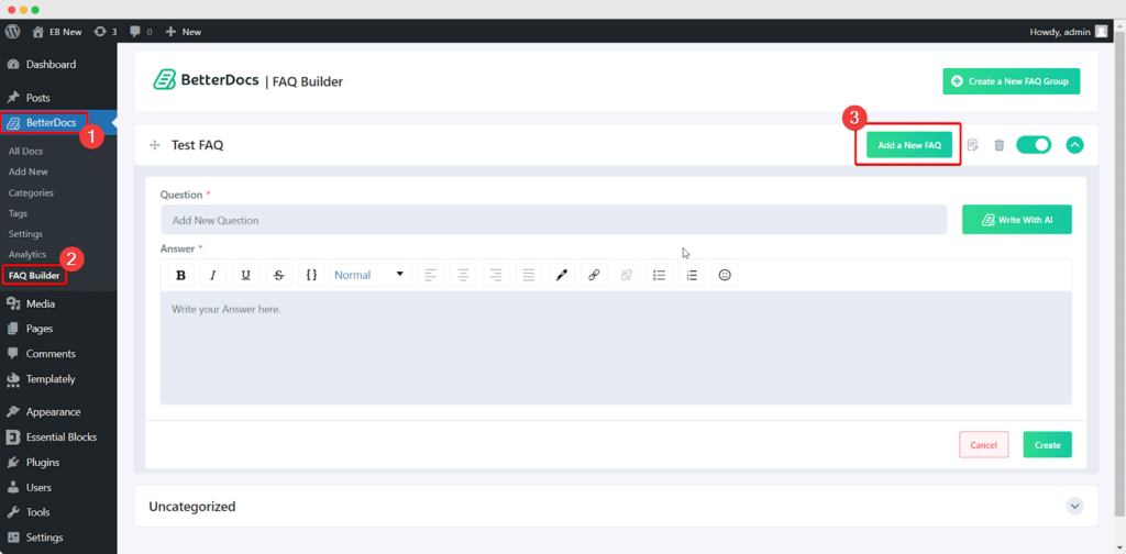 How To Write Faq With Ai On Wordpress Using Betterdocs Betterdocs
