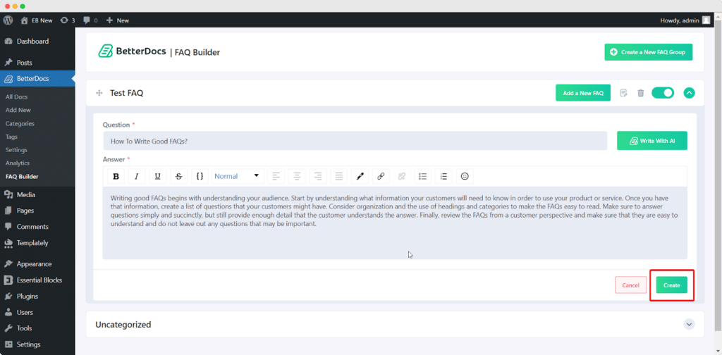 How To Write FAQ With AI On WordPress Using BetterDocs? - BetterDocs