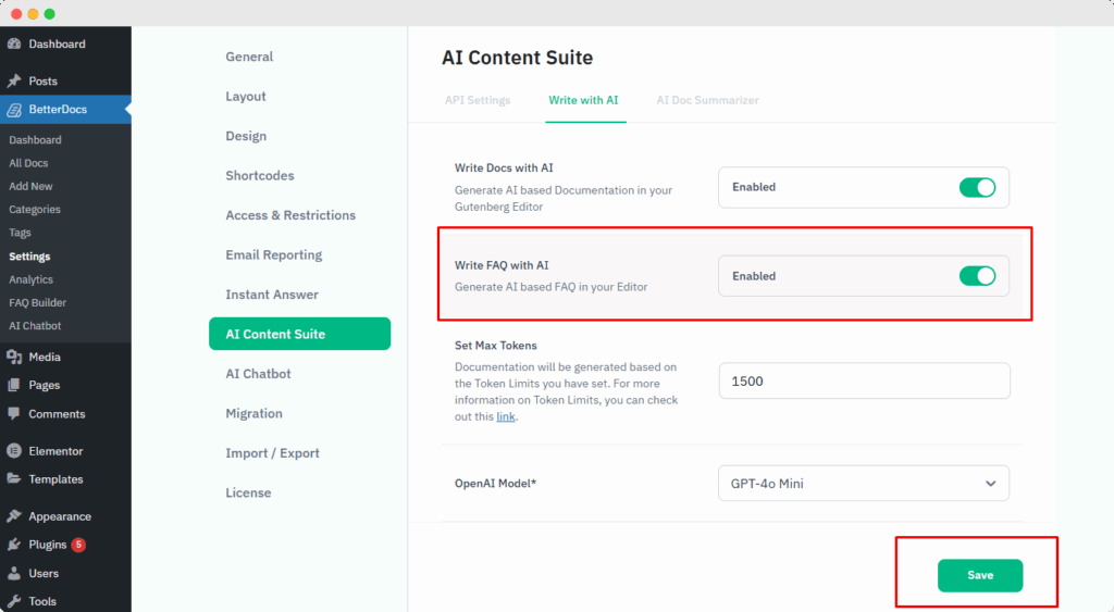 How To Write FAQ With AI On WordPress Using BetterDocs? - BetterDocs