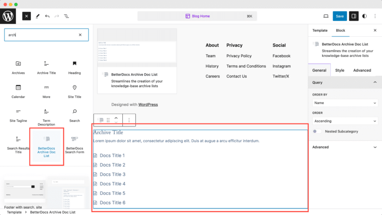 How To Customize The Documentation Archive Pages Betterdocs